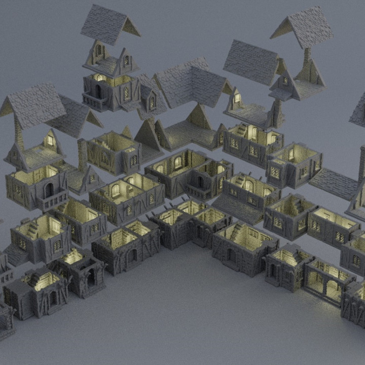 3D Printable Modular Town District - Tabletop Terrain - 28 MM by ...