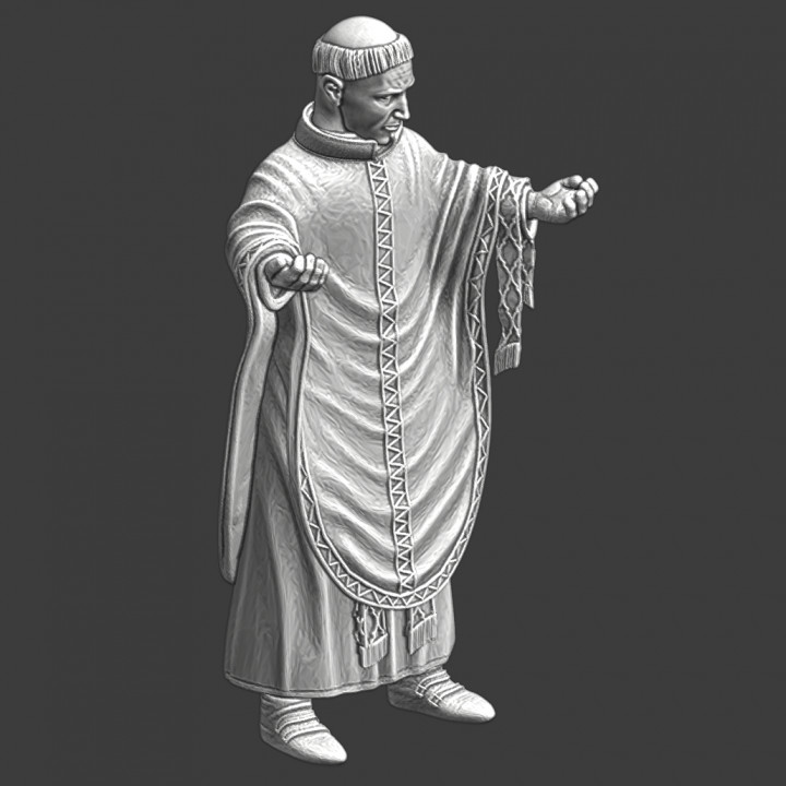 3D Printable Medieval Priest blessing his followers by Northern ...