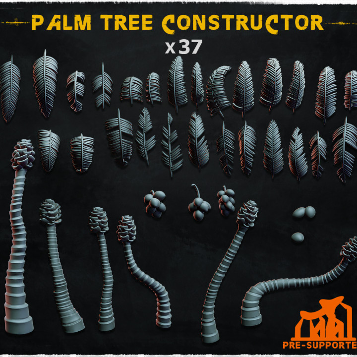 3D Printable Palm tree constructor - Basing Bits 1.0 by Zabavka Workshop