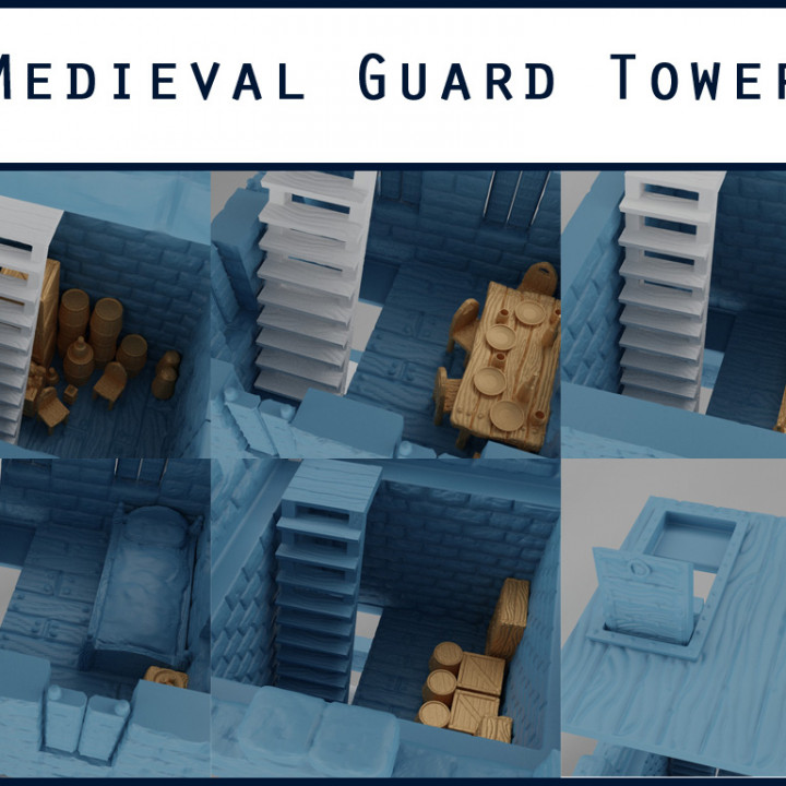 3D Printable Guard Tower- Tabletop Terrain - 28 MM by MiniatureLand