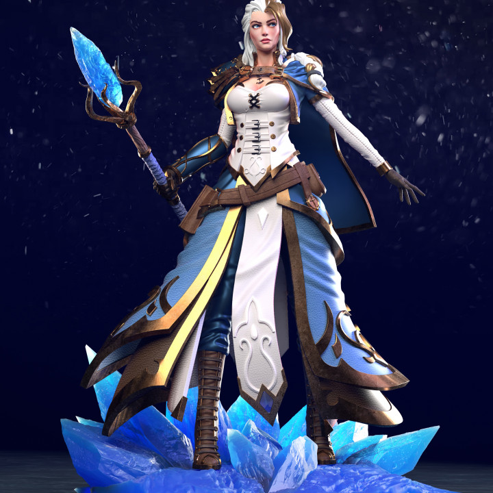 3D Printable Jaina Proudmoore by Clay Cyanide Miniatures