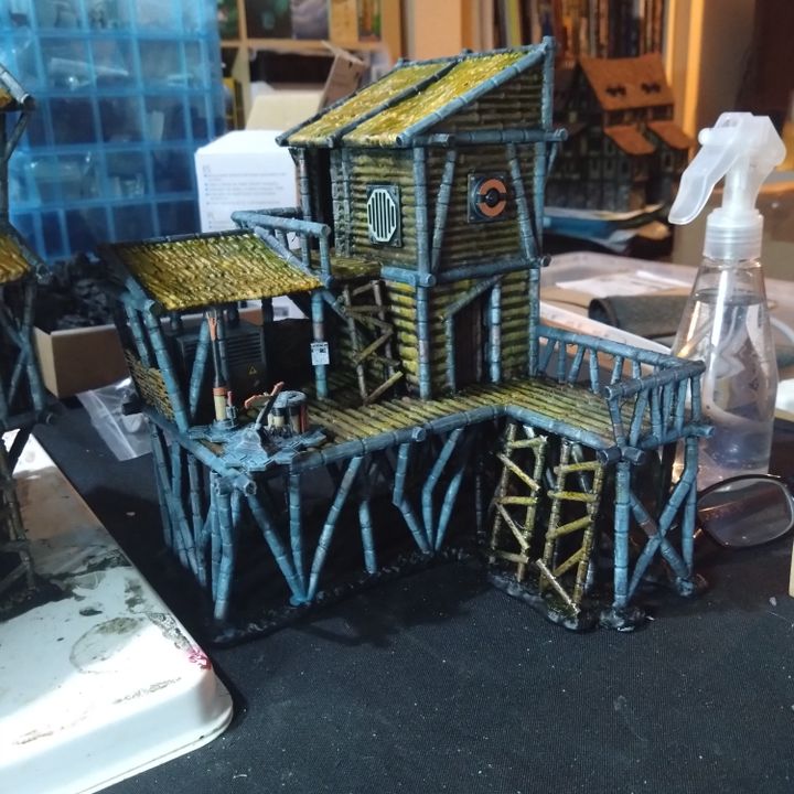 3D Print of Marsh Settlement - Tabletop Terrain - 28 MM by jameswaddell