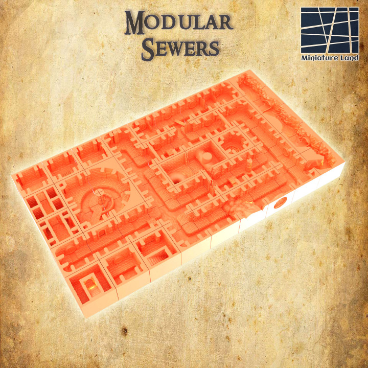 3D Printable Modular Imperial Sewers - Tabletop Terrain - 28 MM by ...