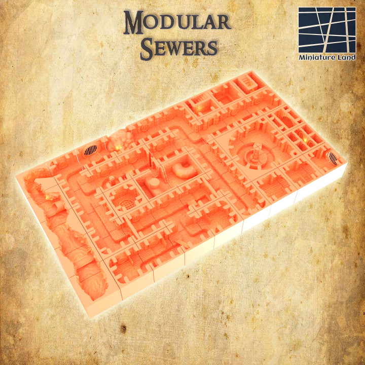 3D Printable Modular Imperial Sewers - Tabletop Terrain - 28 MM by ...