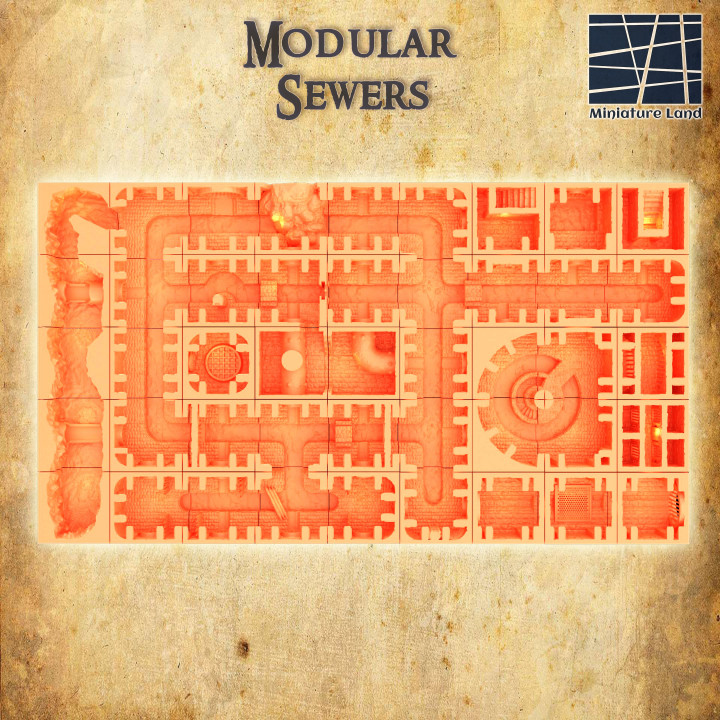 3D Printable Modular Imperial Sewers - Tabletop Terrain - 28 MM by ...