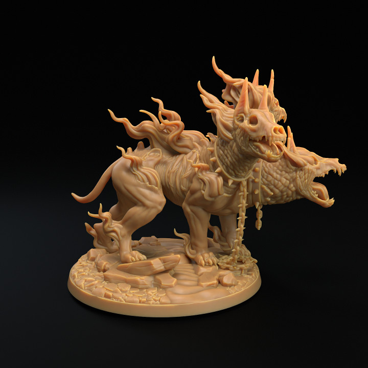 3D Printable Hellish Cerberus | PRESUPPORTED | Doggos and Dragons by ...