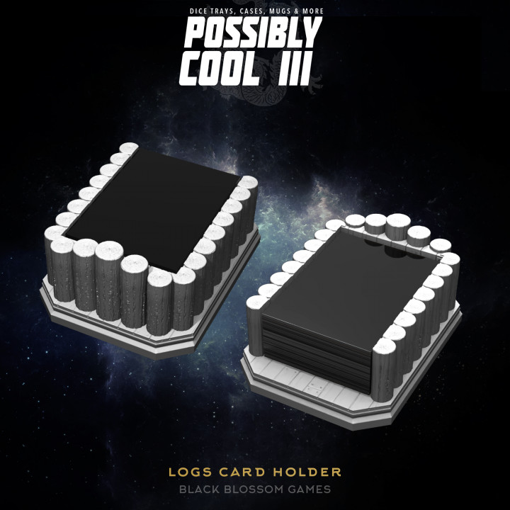 3D Printable T3CH04 Logs Card Deck Holder :: Possibly Cool Dice Tower 3 ...