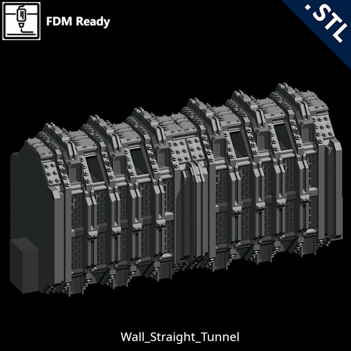 3D Printable Outside Wall (Modular) by TrigonumVR