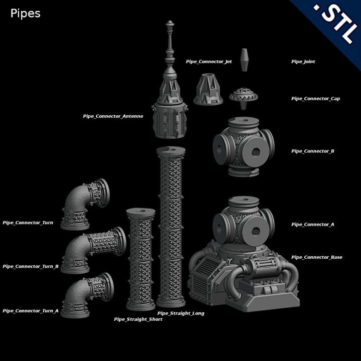 3D Printable Base Set (Modular) by TrigonumVR