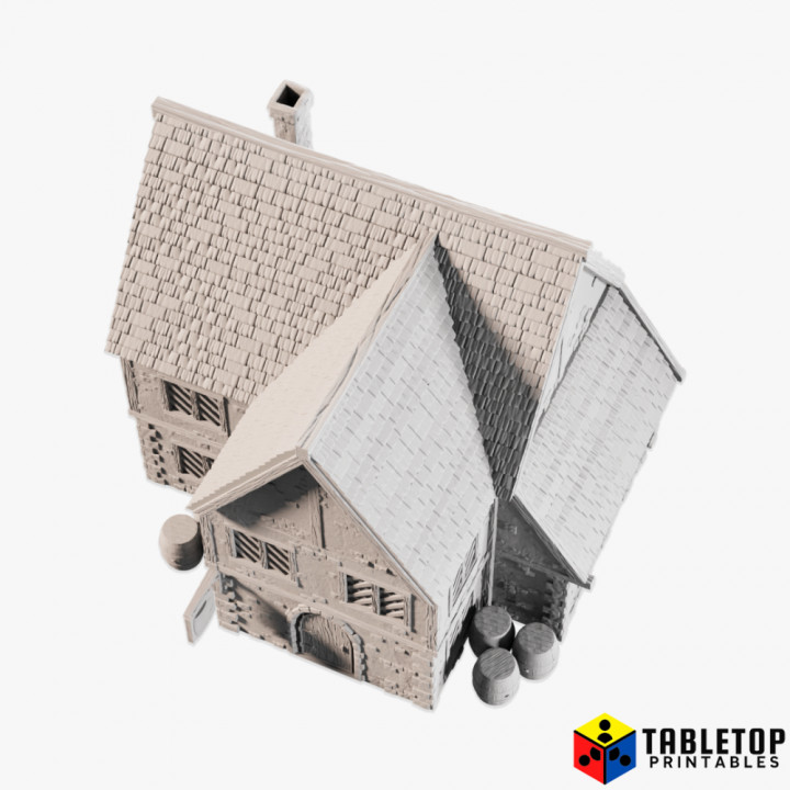 3D Printable Medieval Tavern by WargamesCo
