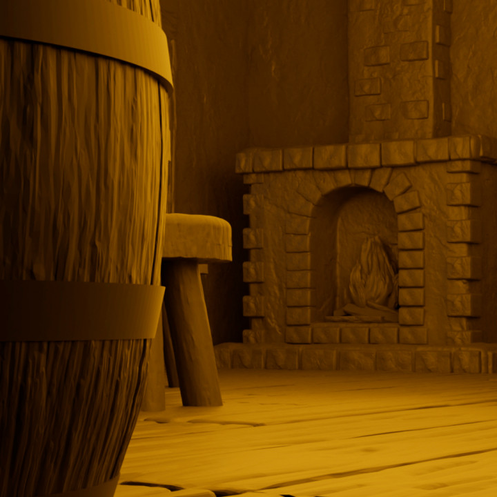 3D Printable Medieval Tavern by WargamesCo