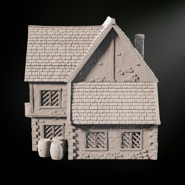 3D Printable Medieval Tavern by WargamesCo