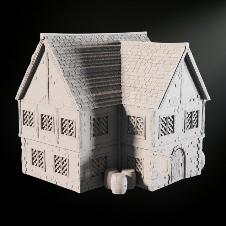 3D Printable Medieval Tavern by WargamesCo