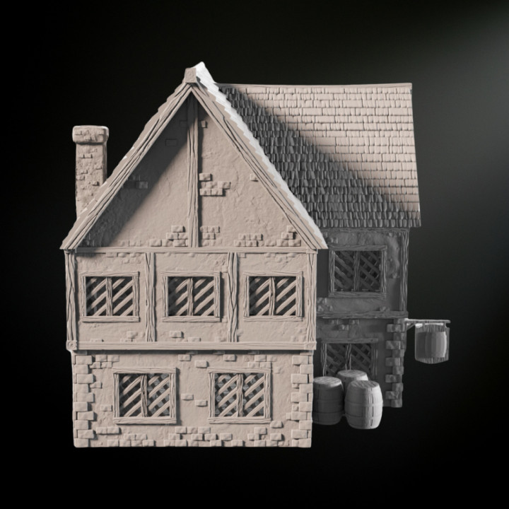 3D Printable Medieval Tavern by WargamesCo