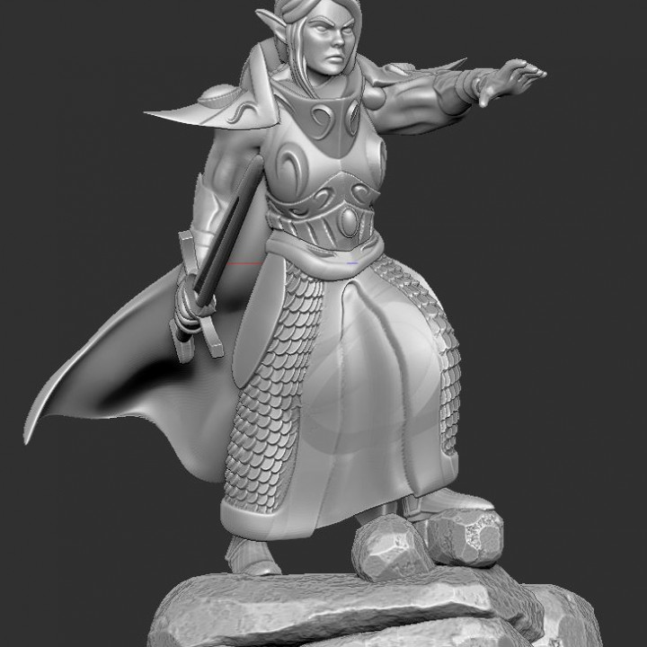 3D Printable High Elf Phoenix Queen by BomberShrimp