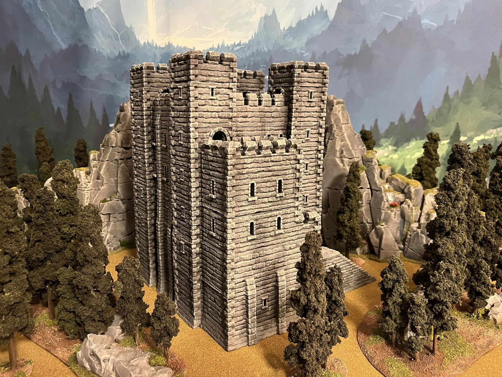 3D Printable Old Norman Keep - Tabletop Terrain - 28 MM by MiniatureLand