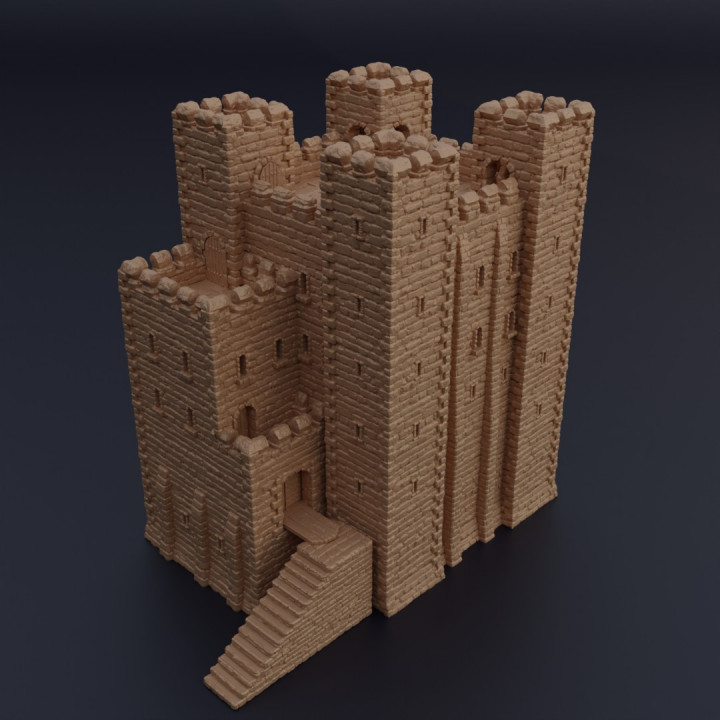 3D Printable Old Norman Keep - Tabletop Terrain - 28 MM by MiniatureLand