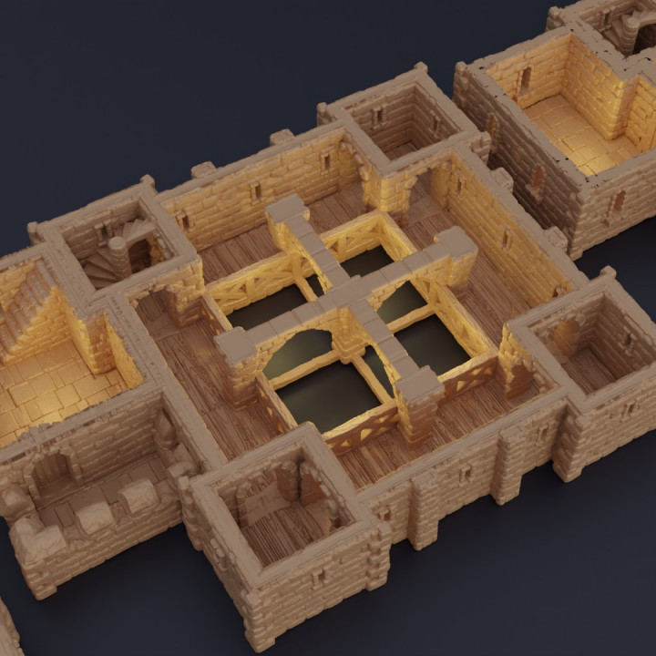 3D Printable Old Norman Keep - Tabletop Terrain - 28 MM by MiniatureLand