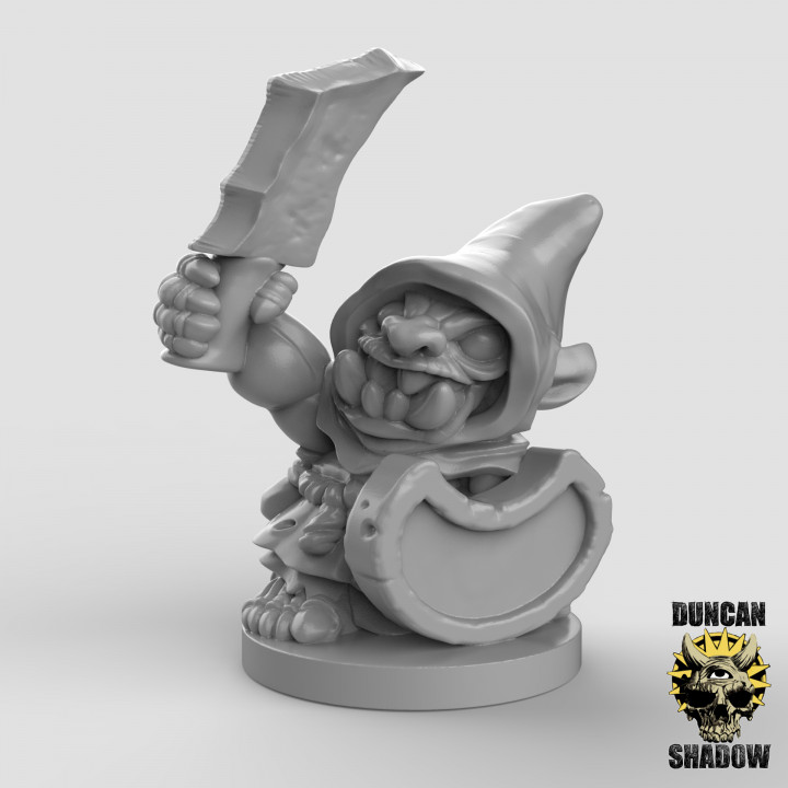 3D Printable 15mm Goblins with Swords and Shields (Pre Supported) by ...