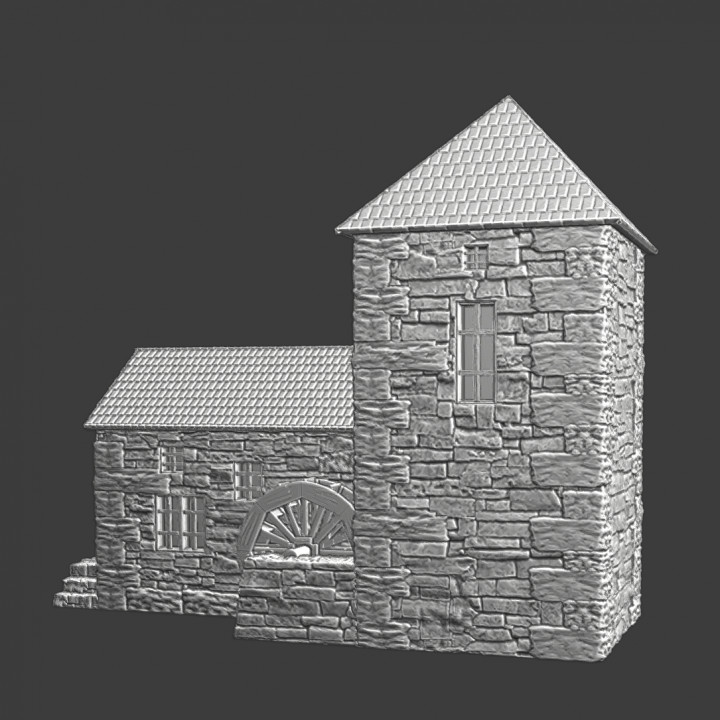 3D Printable Medieval Water Mill - Model building by Northern Crusades ...