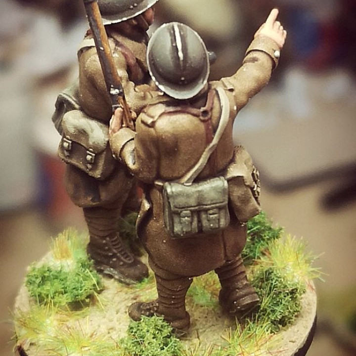 3D Printable WW2 28mm WW2 French 1940 LMG Fire team 2 by Colonel Muller