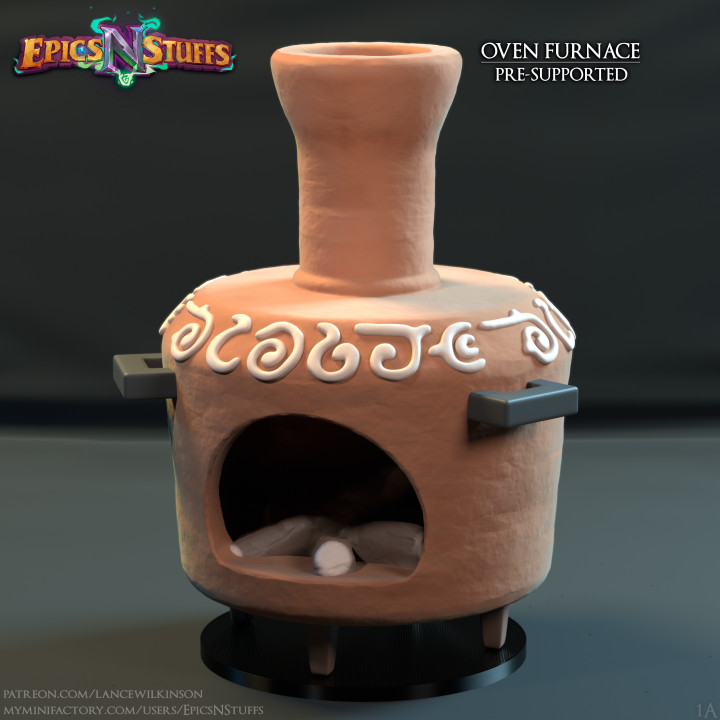 3D Printable Oven Furnace 1A Miniature, Pre-Supported by Epics N Stuffs