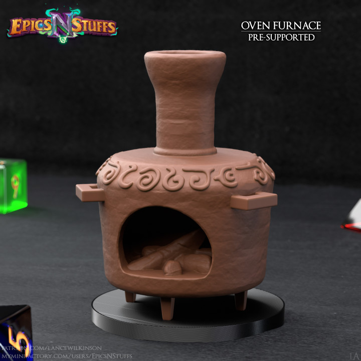 3D Printable Oven Furnace 1A Miniature, Pre-Supported by Epics N Stuffs