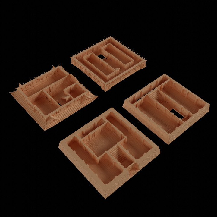 3D Printable Samurai Castle - Tabletop Terrain - 28 MM by MiniatureLand