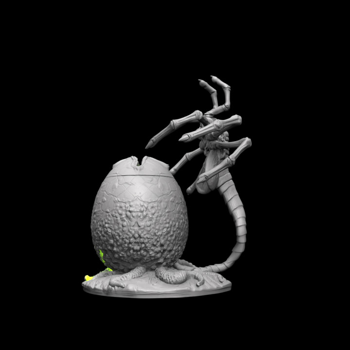 3D Printable T3DC04 Alien Egg Dice Case Box :: Possibly Cool Dice Tower ...