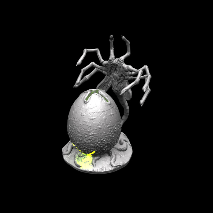 3D Printable T3DC04 Alien Egg Dice Case Box :: Possibly Cool Dice Tower ...