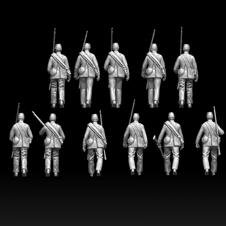 3D Printable Soldiers Union us civil war by 3Dimontis