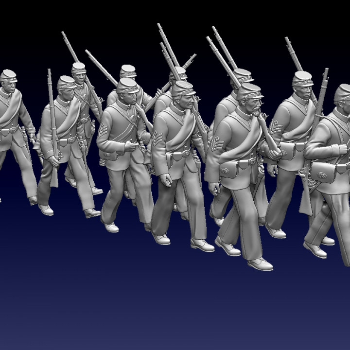 3D Printable Soldiers Union us civil war by 3Dimontis