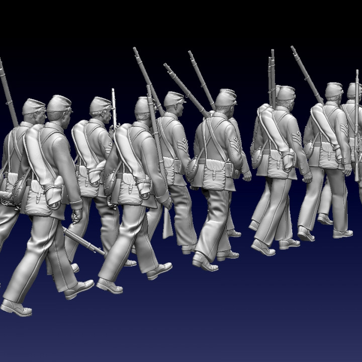3D Printable Soldiers Union us civil war by 3Dimontis