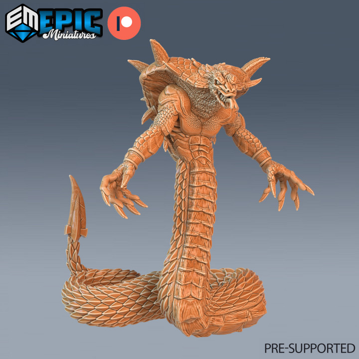 3D Printable Serpentfolk Cobra Set / Serpent Folk Warrior / Snake ...