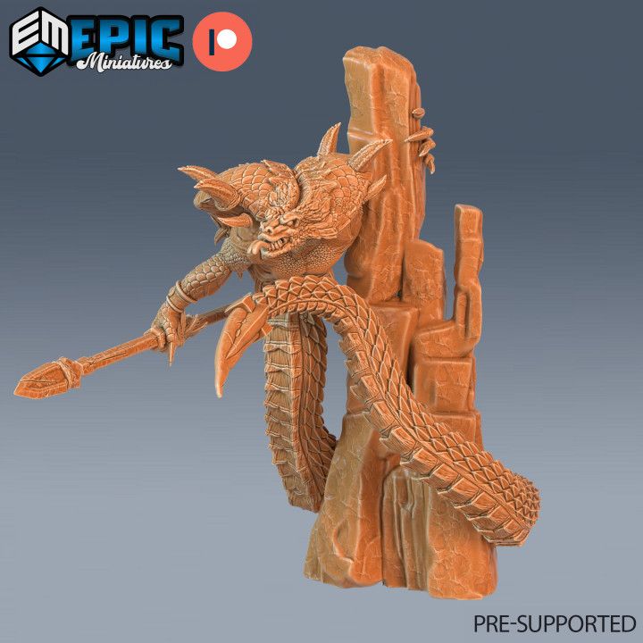3D Printable Serpentfolk Cobra Set / Serpent Folk Warrior / Snake ...