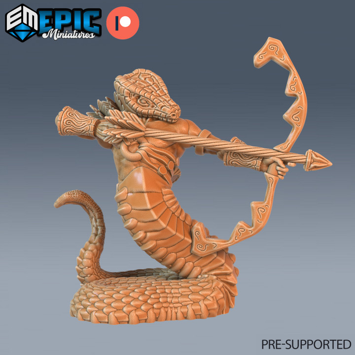 3D Printable Serpentfolk Cobra Set / Serpent Folk Warrior / Snake ...