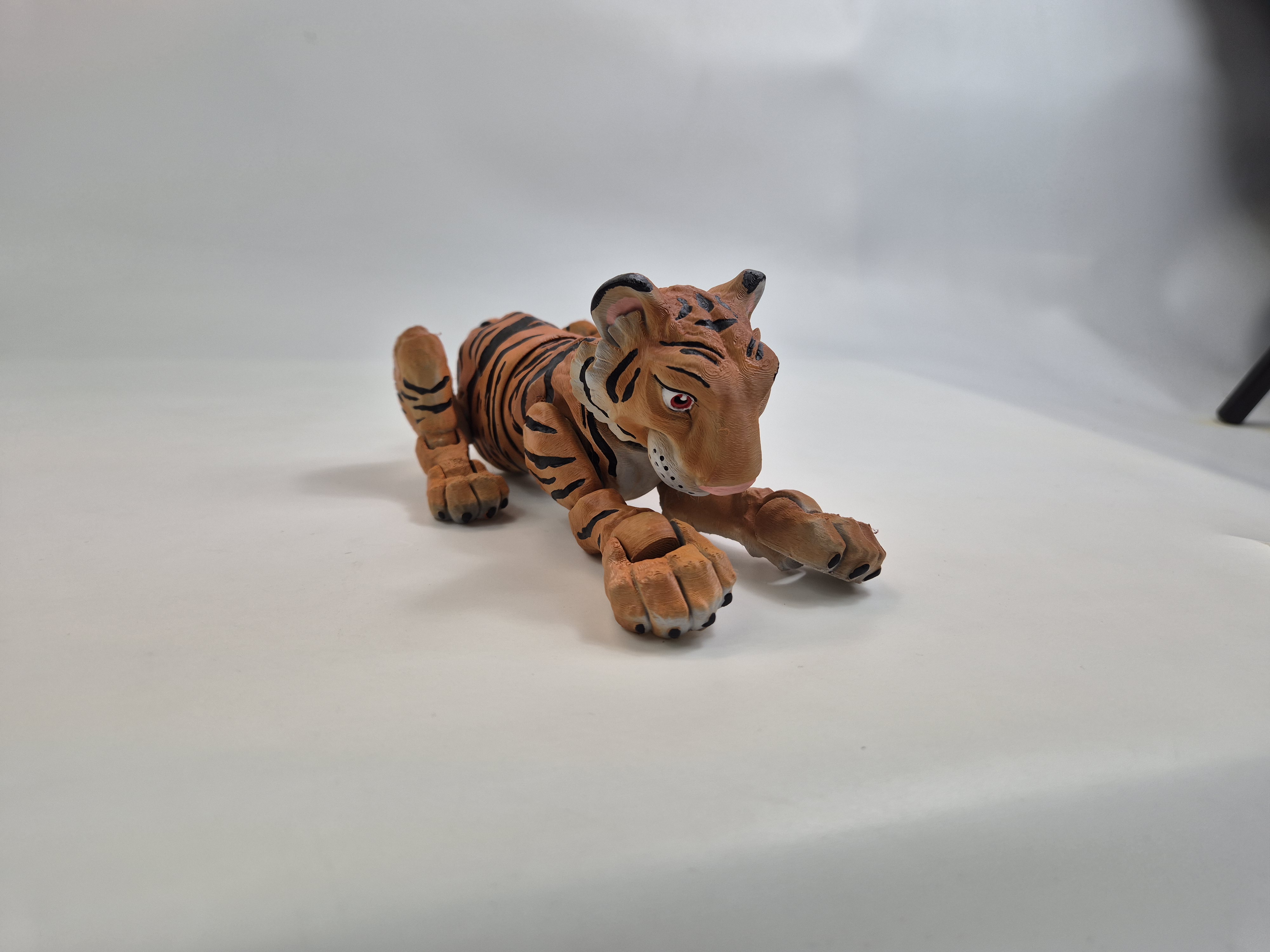 3D Printable Tiger Articulated Figure, Print-In-Place Body, Cute Flexi ...