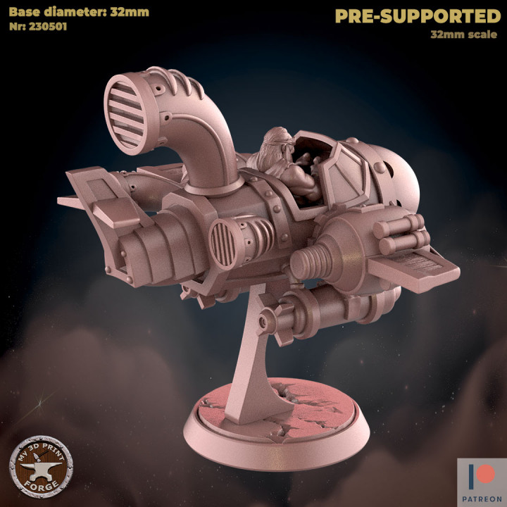 3D Printable Dwarf Pilot on Plane by My3DPrintForge