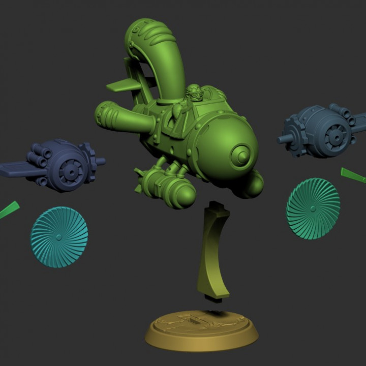 3D Printable Dwarf Pilot on Plane by My3DPrintForge