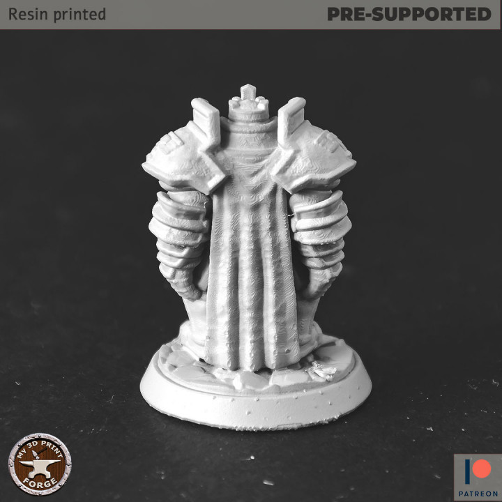 3D Printable Dwarf Leader Statue in Stone by My3DPrintForge