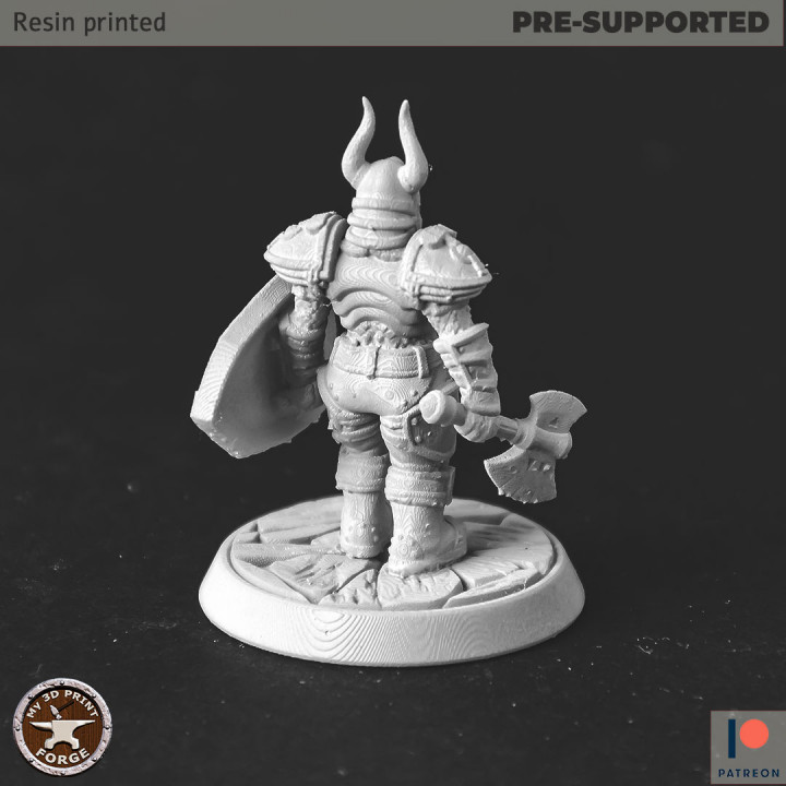 3D Printable Dwarf Female Guards two models by My3DPrintForge