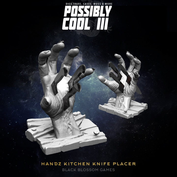 3D Printable T3TH01 Zombie Handz Kitchen Knife Placer :: Possibly Cool ...