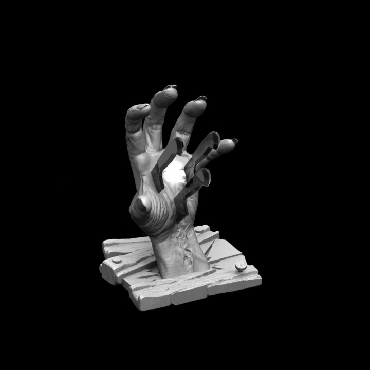 3D Printable T3TH01 Zombie Handz Kitchen Knife Placer :: Possibly Cool ...