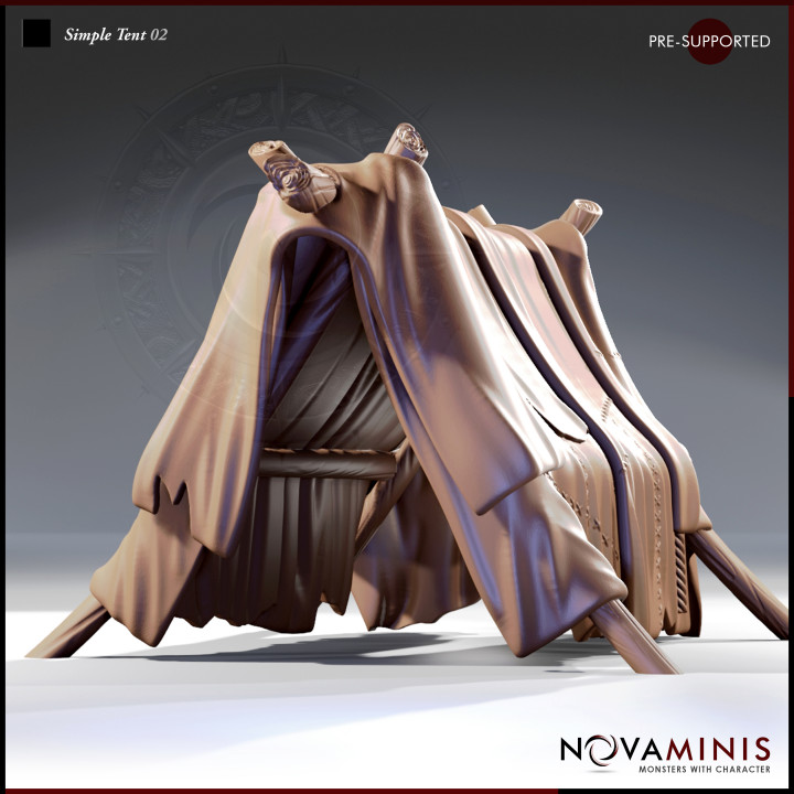 3D Printable Simple Tent 02 by NOVAMINIS