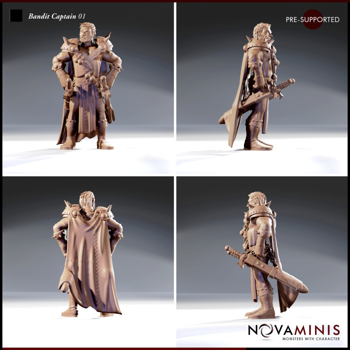 3D Printable Bandit Captain 01 by NovaMinis