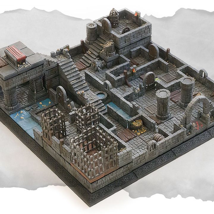 3D Printable THE ULTIMATE DUNGEON (Dungeon Blocks) by Dungeon Blocks