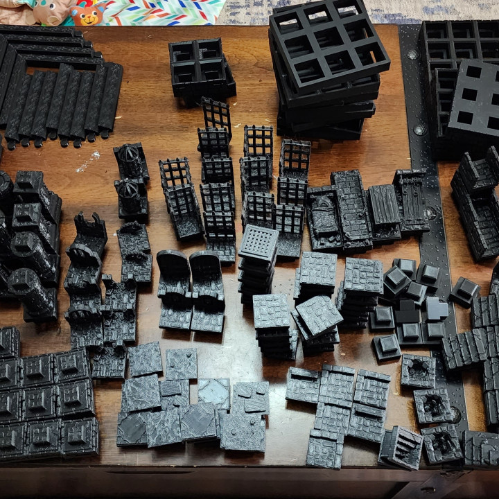 3D Print of THE ULTIMATE DUNGEON (Dungeon Blocks) by DaxxRuckus