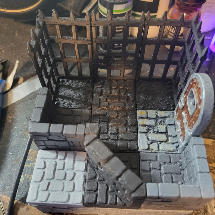 3D Print of THE ULTIMATE DUNGEON (Dungeon Blocks) by markburton1