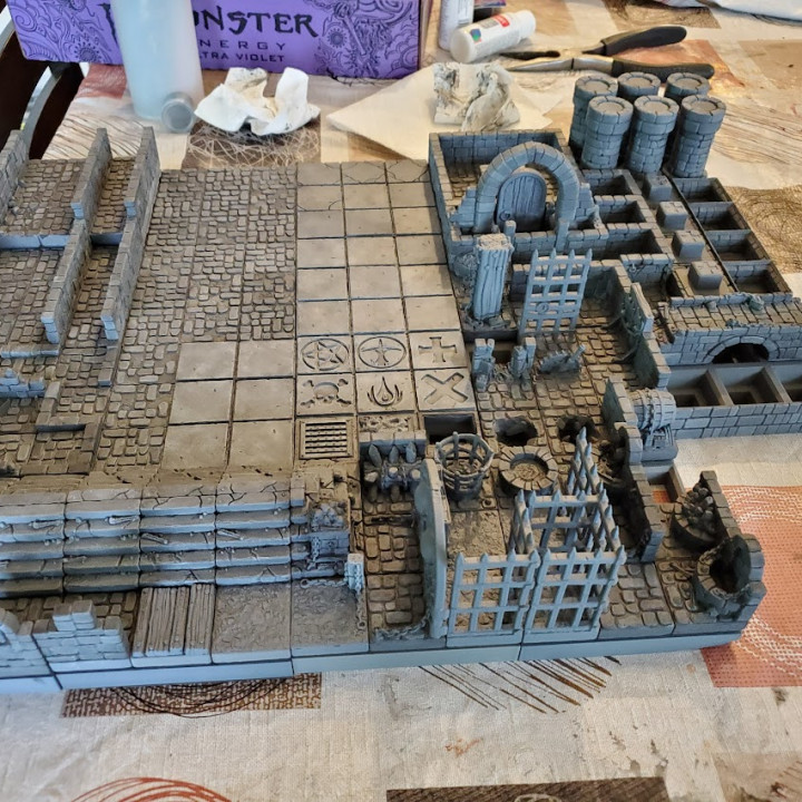 3D Print of THE ULTIMATE DUNGEON (Dungeon Blocks) by bonzai95
