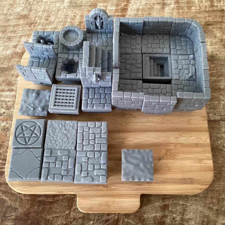 3D Print of THE ULTIMATE DUNGEON (Dungeon Blocks) by Keybee54